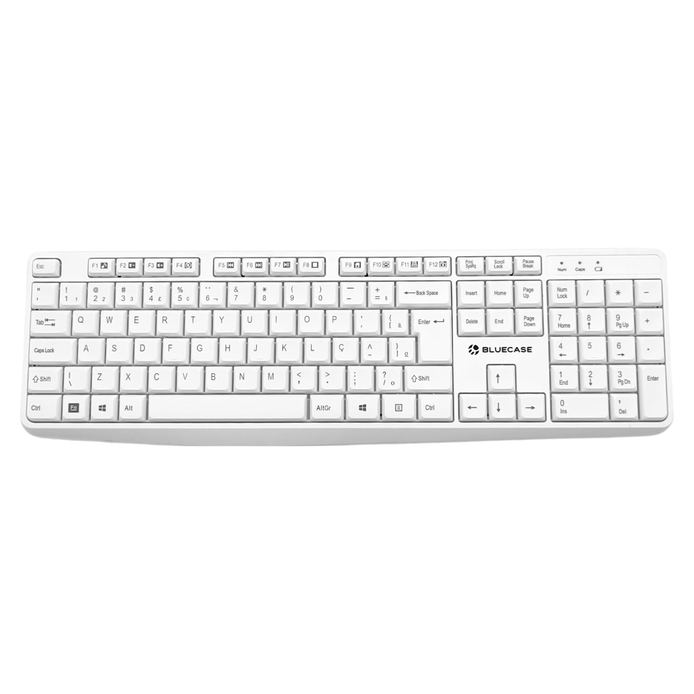 Kit Teclado E Mouse Sem Fio Branco Bmtw01 Bluecase